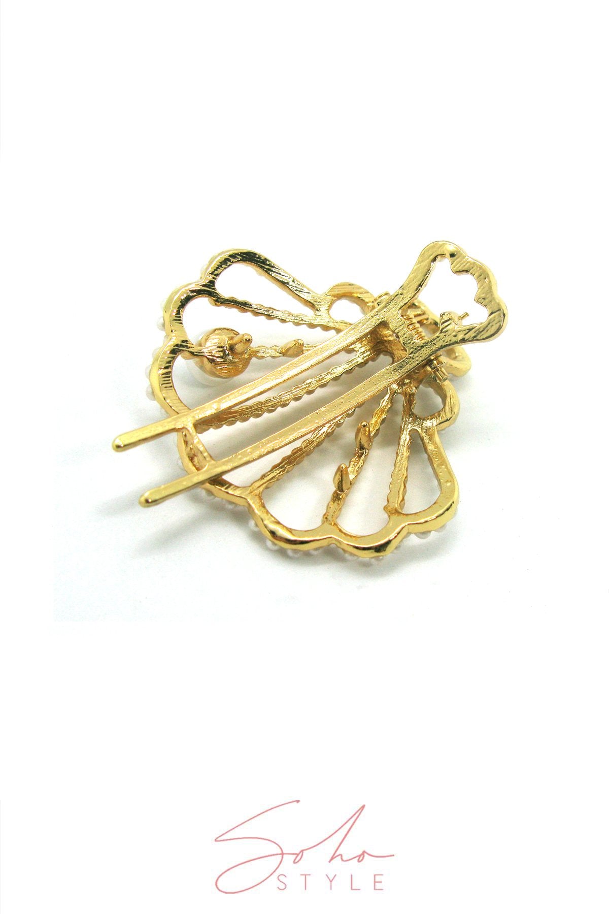 Large Seashell Pearl Hair Clip – Soho Style