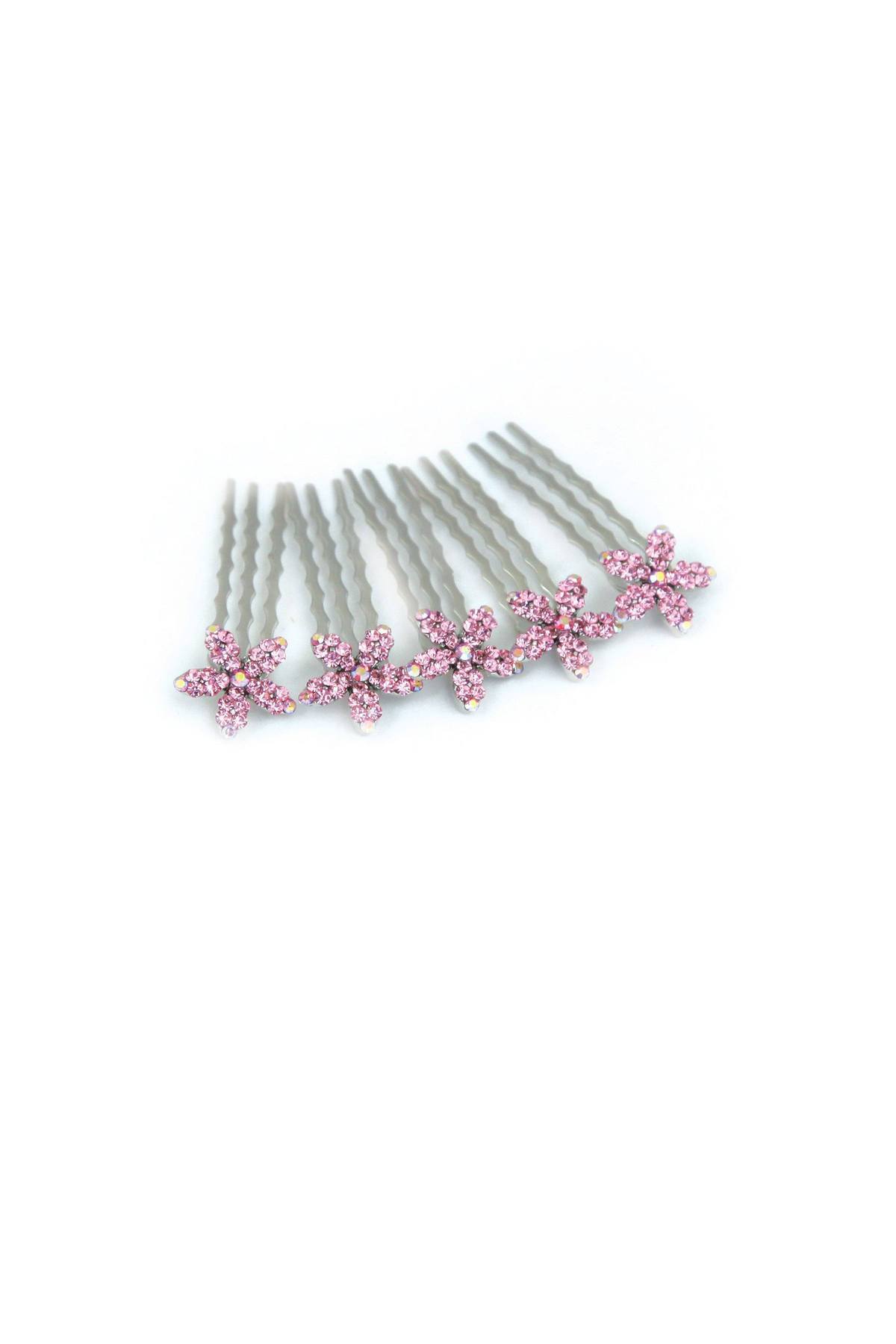 Crystal Flower Mini Hair Comb (5 piece set) – Soho Style